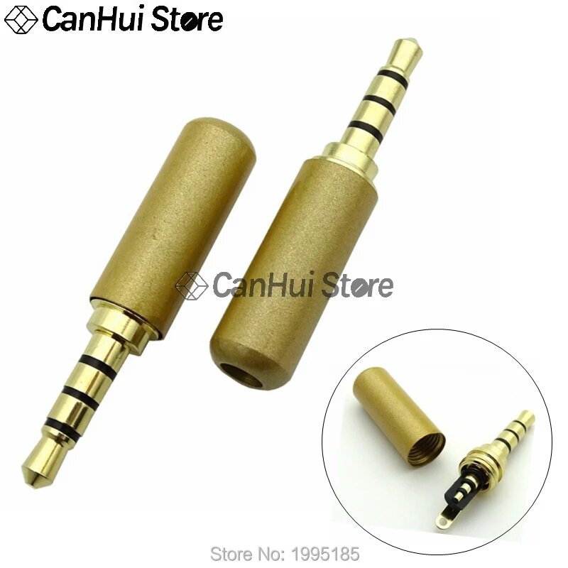 1 шт. 3,5 мм штекер аудио разъем 4-полюсный позолоченный адаптер для наушников для DIY стерео гарнитуры наушников/ремонта наушников