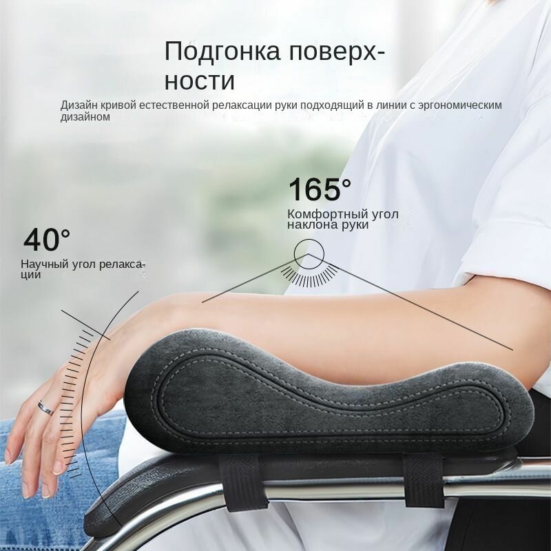 Мягкие подлокотники для офисного, компьютерного, игрового кресла / Чехол накладка на подлокотники