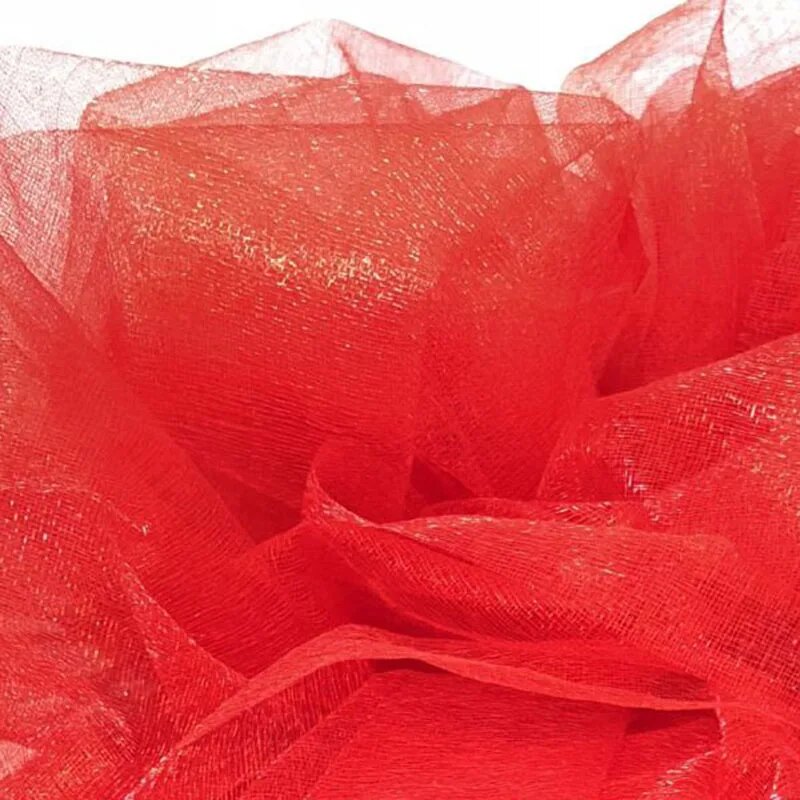 Органза 5 м, прозрачный, для декора Красный, Red