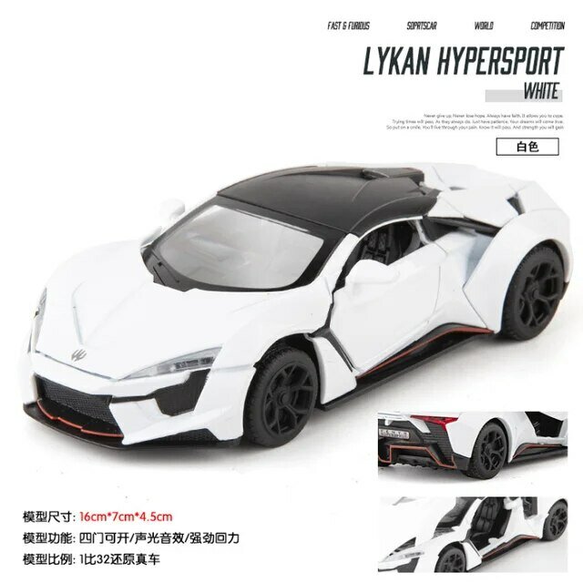 1:32 Lykan Hypersport литые модели автомобилей и игрушечные транспортные средства игрушечные автомобили металлические коллекционные игрушки детские игрушки для детей детские подарки