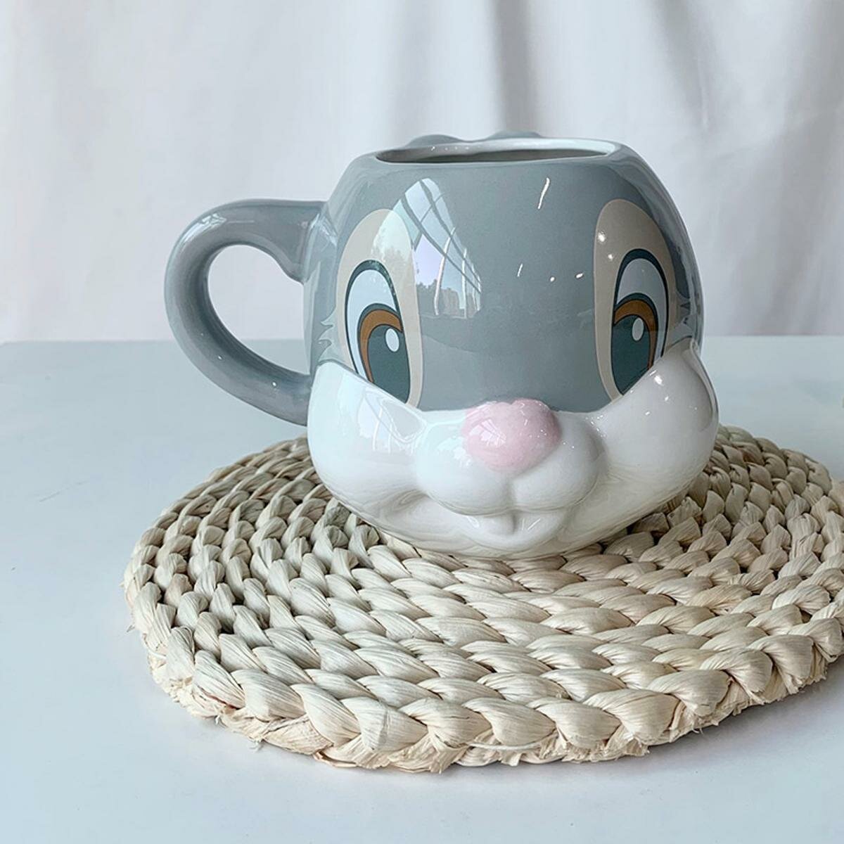 Disney Anime Bambi Kawaii Thumper The Rabbit Фигурки Игрушки Lovely Thumper 3D Mug Cup Подарки для детей и девочек