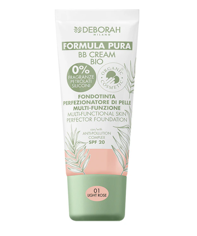 ВВ-крем DEBORAH тональный Formula Pura BB Cream BIO, тон 01 Светло розовый, 30 мл
