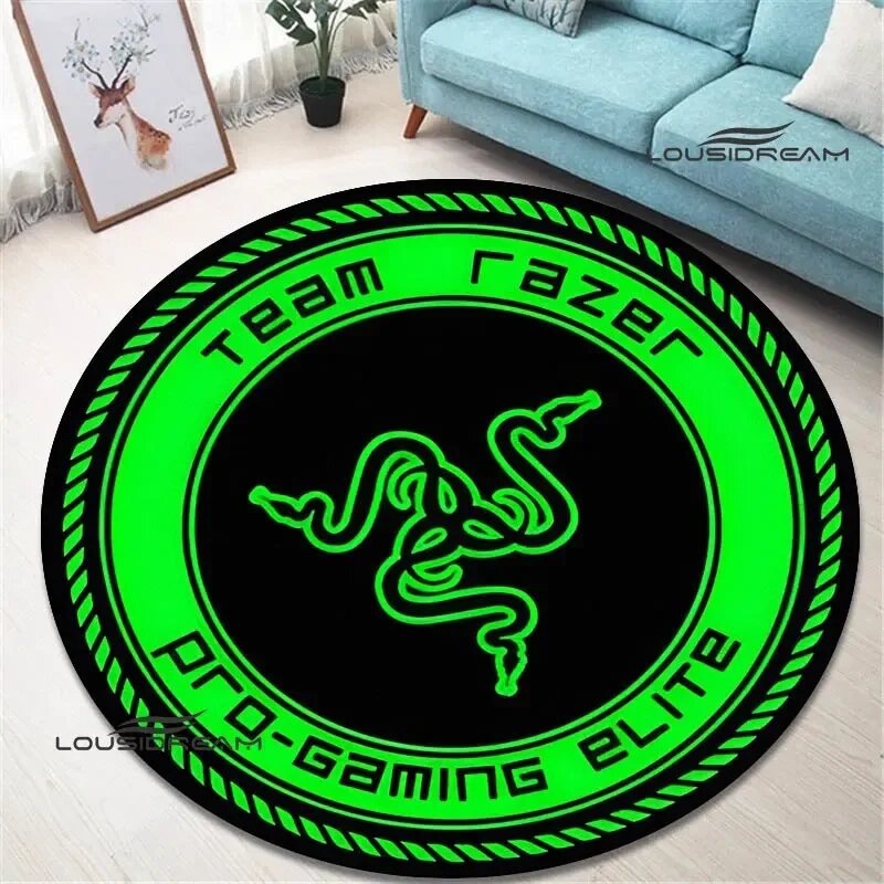 Ковёр Razer Gaming Elite, круглый, зеленый, 100x100 см