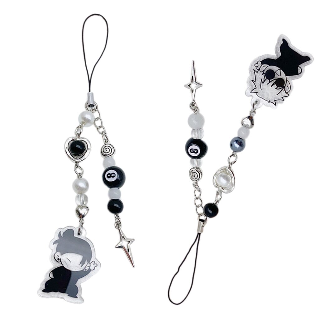 Милый бисерный брелок для телефона