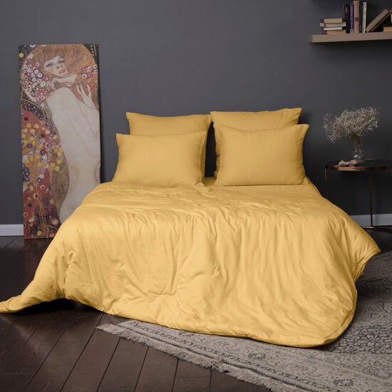 Пододеяльник Kupu-kupu VIOLETT 140*205, трикотаж, горчица