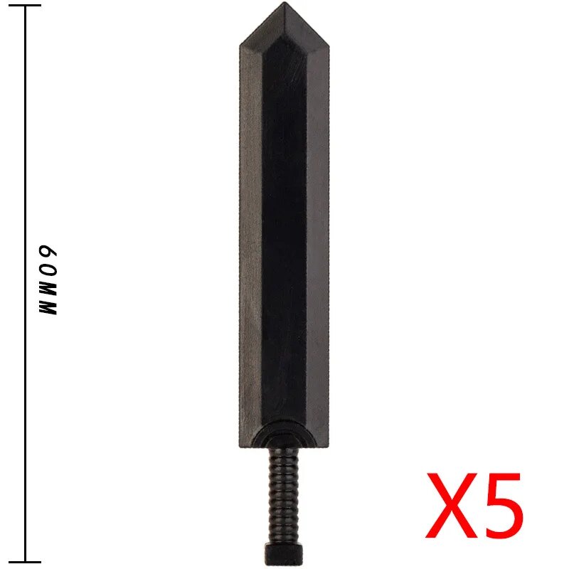 Черный средневековый меч, 60 мм, F024-5PCS, 5 шт.