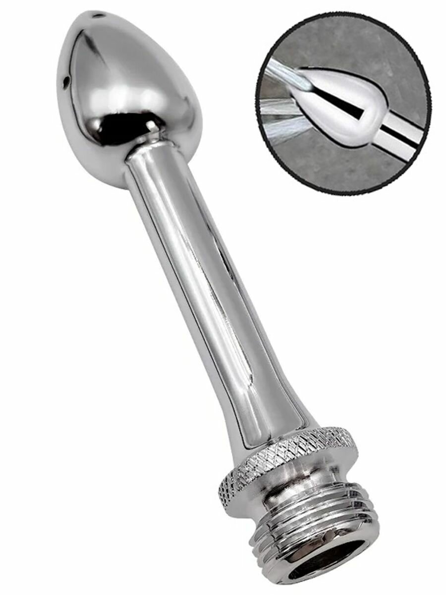 Насадка-фаллоимитатор для анального душа "METALL ANAL DOUCHE" 11см