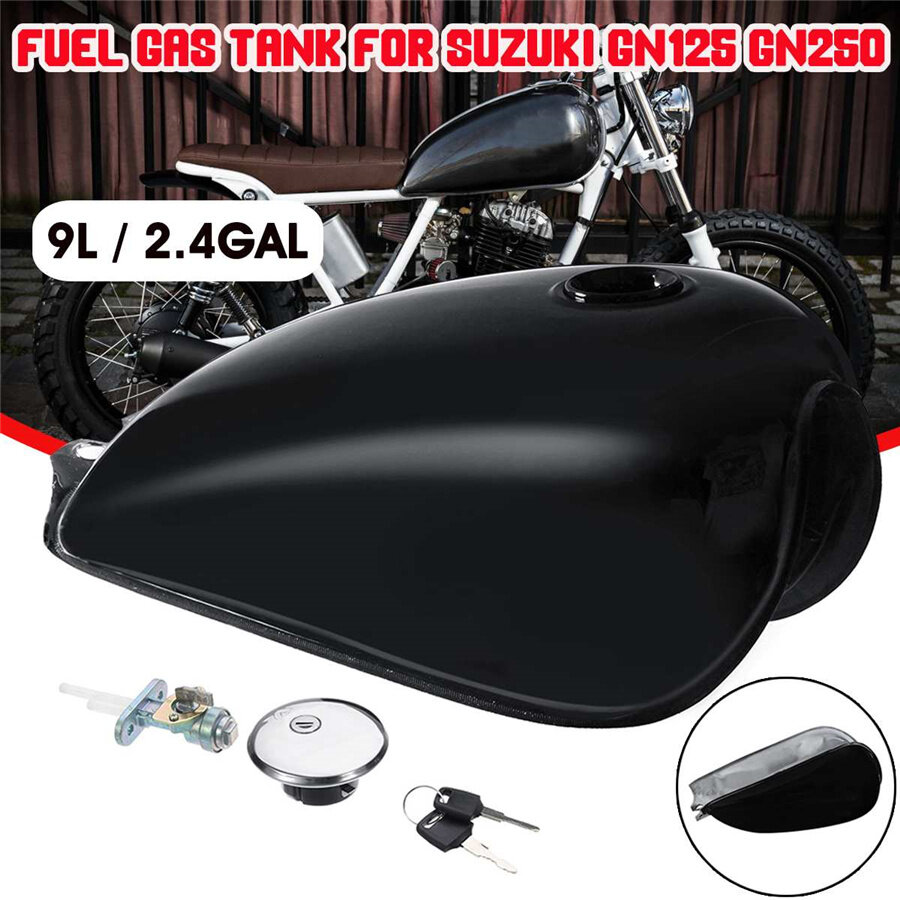9L 2.4 Gal Универсальный Газовый Топливный Бак Мотоцикла Ретро Винтаж Cafe Racer С Крышкой Масляного Бака Для Suzuki Gn1