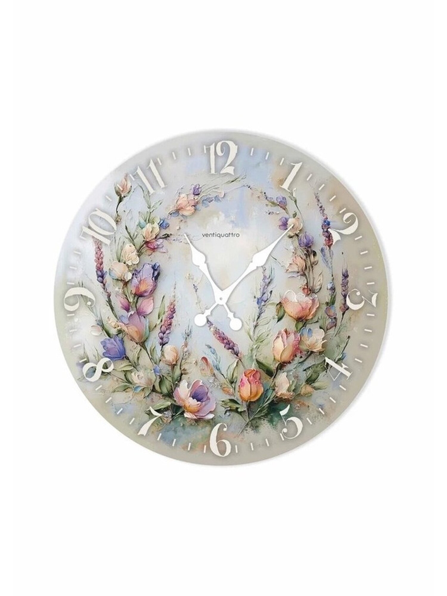 Часы настенные "Lavanda", прованс, интерьерные, плавный ход, d-45 см, цветочный дизайн 10886366