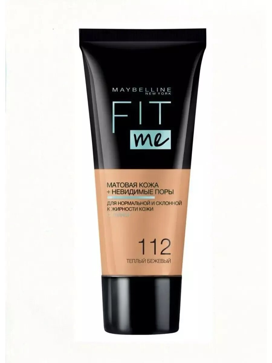 Тональный крем Maybelline Fit Me для жирной и склонной к жирности кожи Make Up Foundation, Nr. 112 Soft Beige