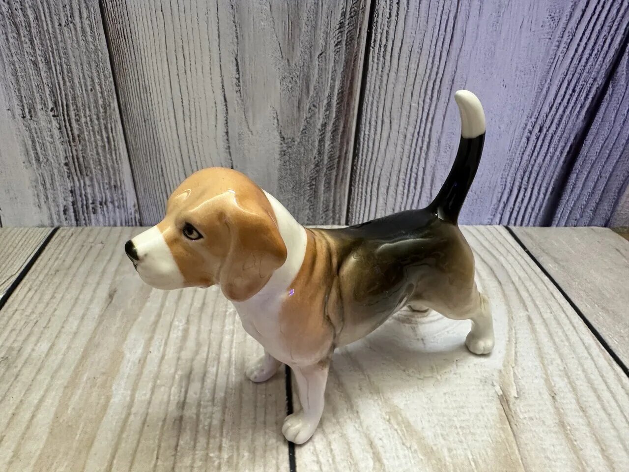 Статуэтка собака бигль Афз Фарфор ссср винтаж