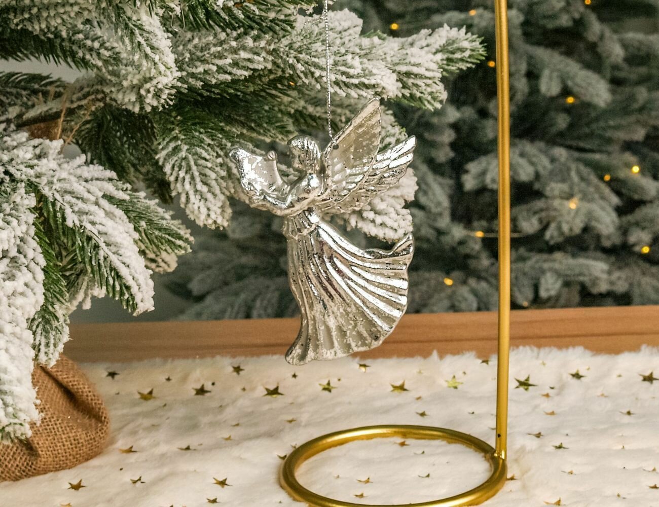 Ёлочная игрушка ангел париса, пластик, 12 см, Kaemingk 521171-1