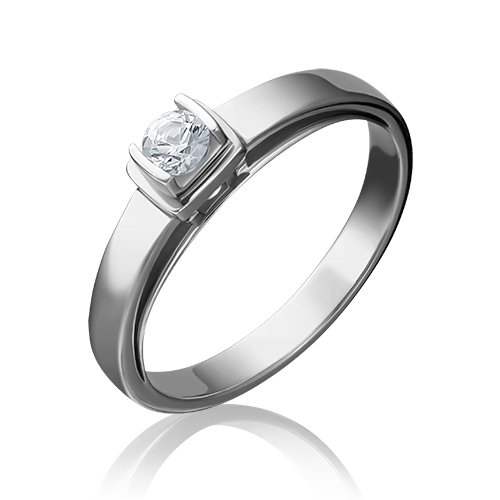 Кольцо, белое золото, 585 проба, бриллиант