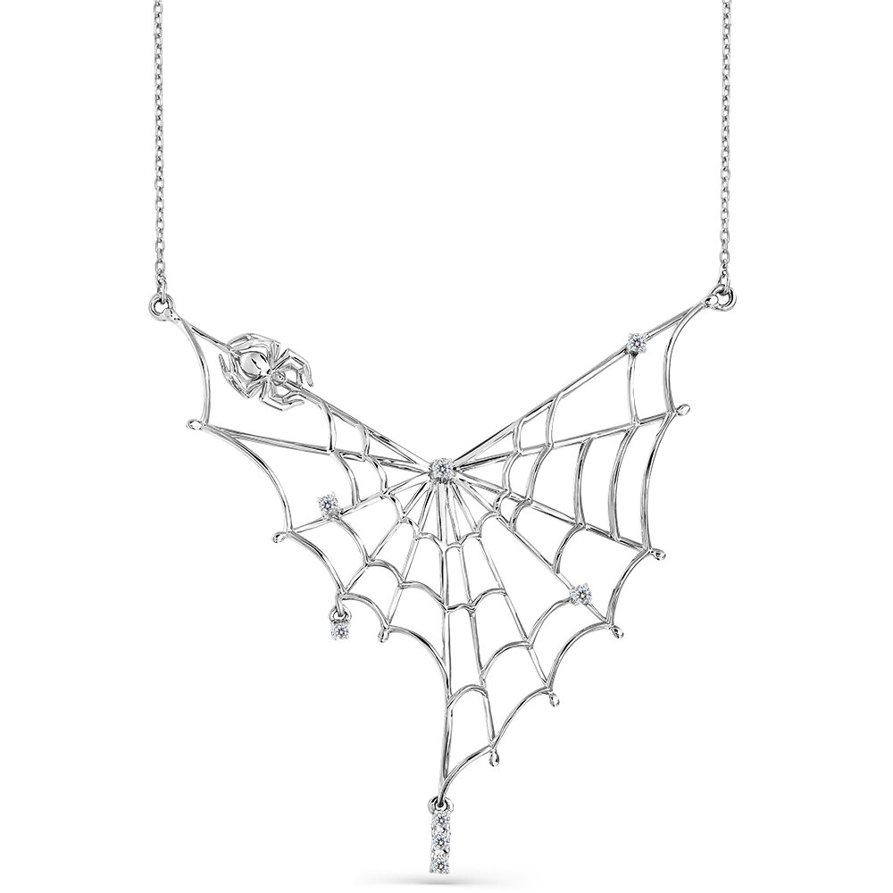 Колье, белое золото, 585 проба, бриллиант