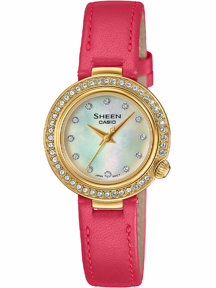 Наручные часы CASIO Sheen, красный, белый, золотой — фото 1