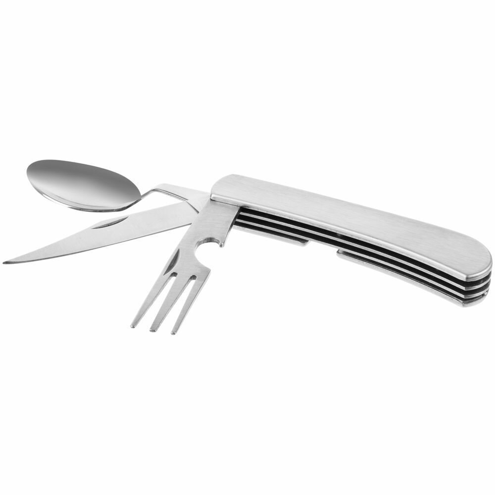 Походный складной столовый прибор Campsite Fold стальной