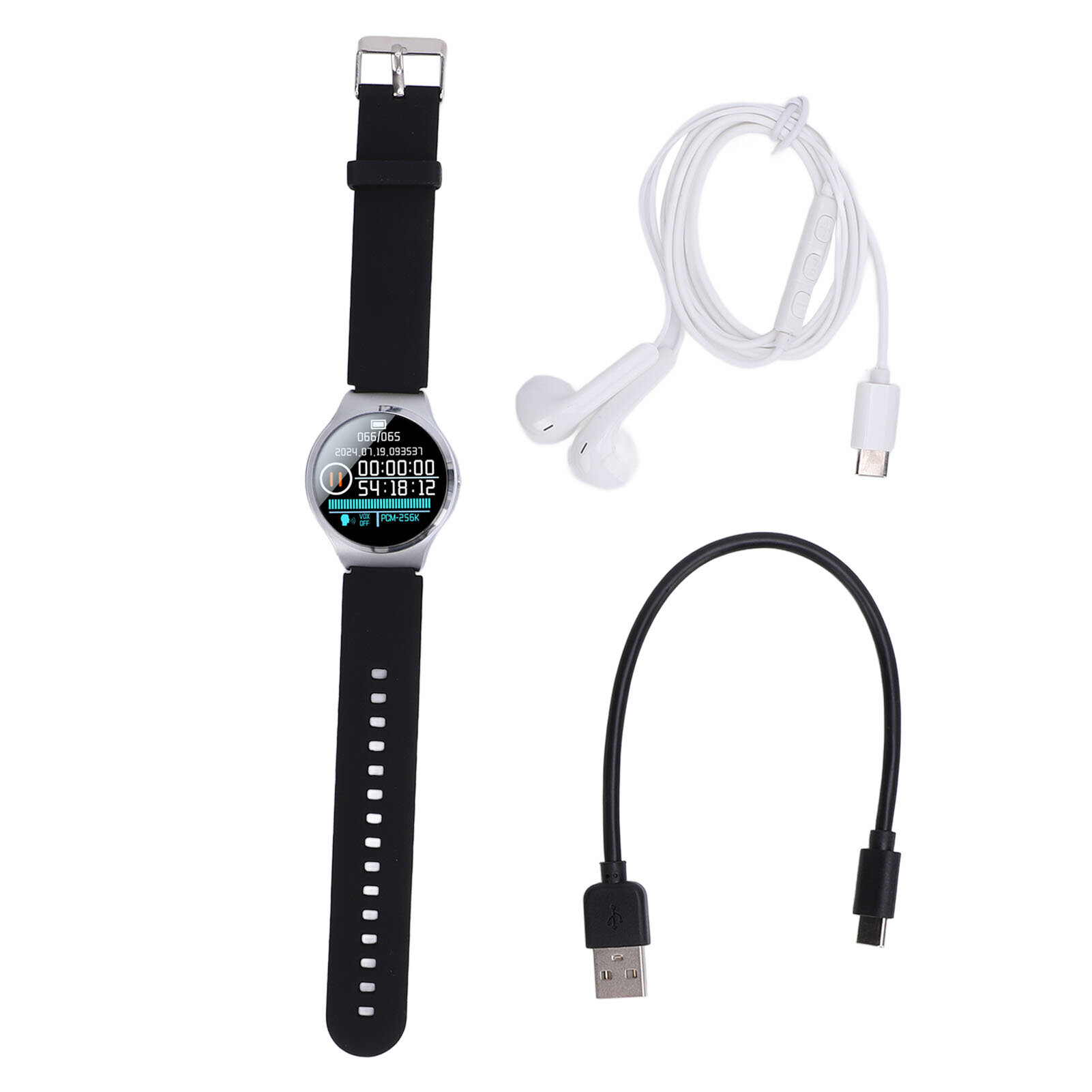 Digital Voice Recorder Watch Voice Actived HD -снижение шумоподавления интеллектуальные браслетные браслет с двойным микрофоном для лекционной встречи 16G