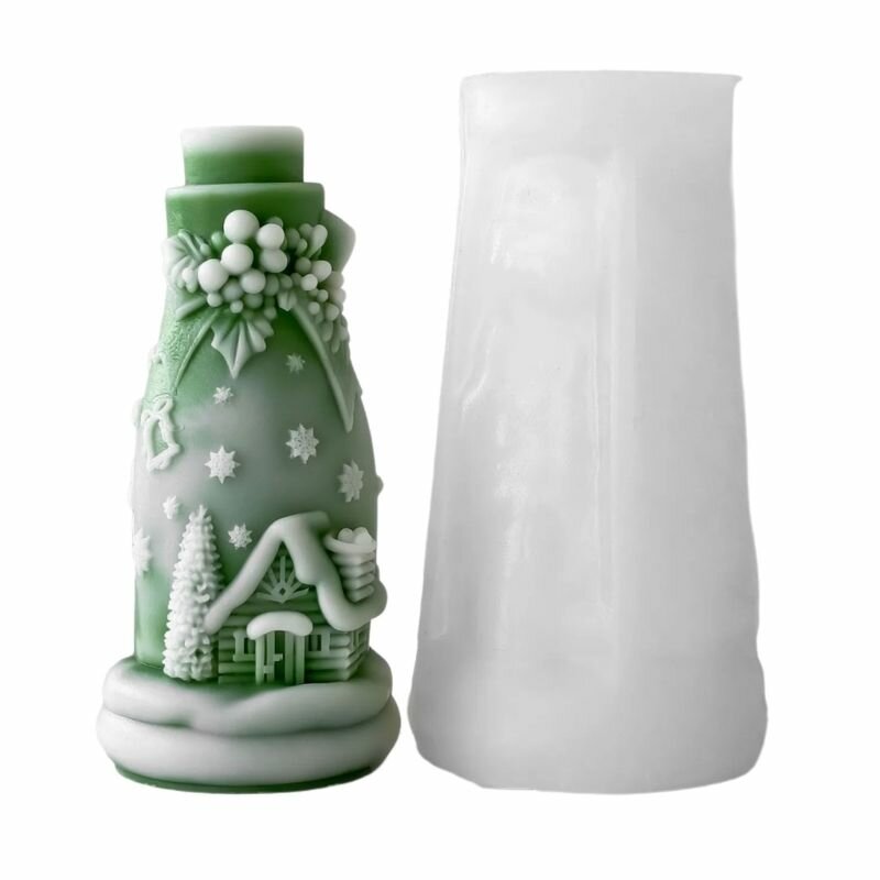 Рождественская силиконовая форма для свечей в форме бутылки для ручной работы, домашний декор, - 8