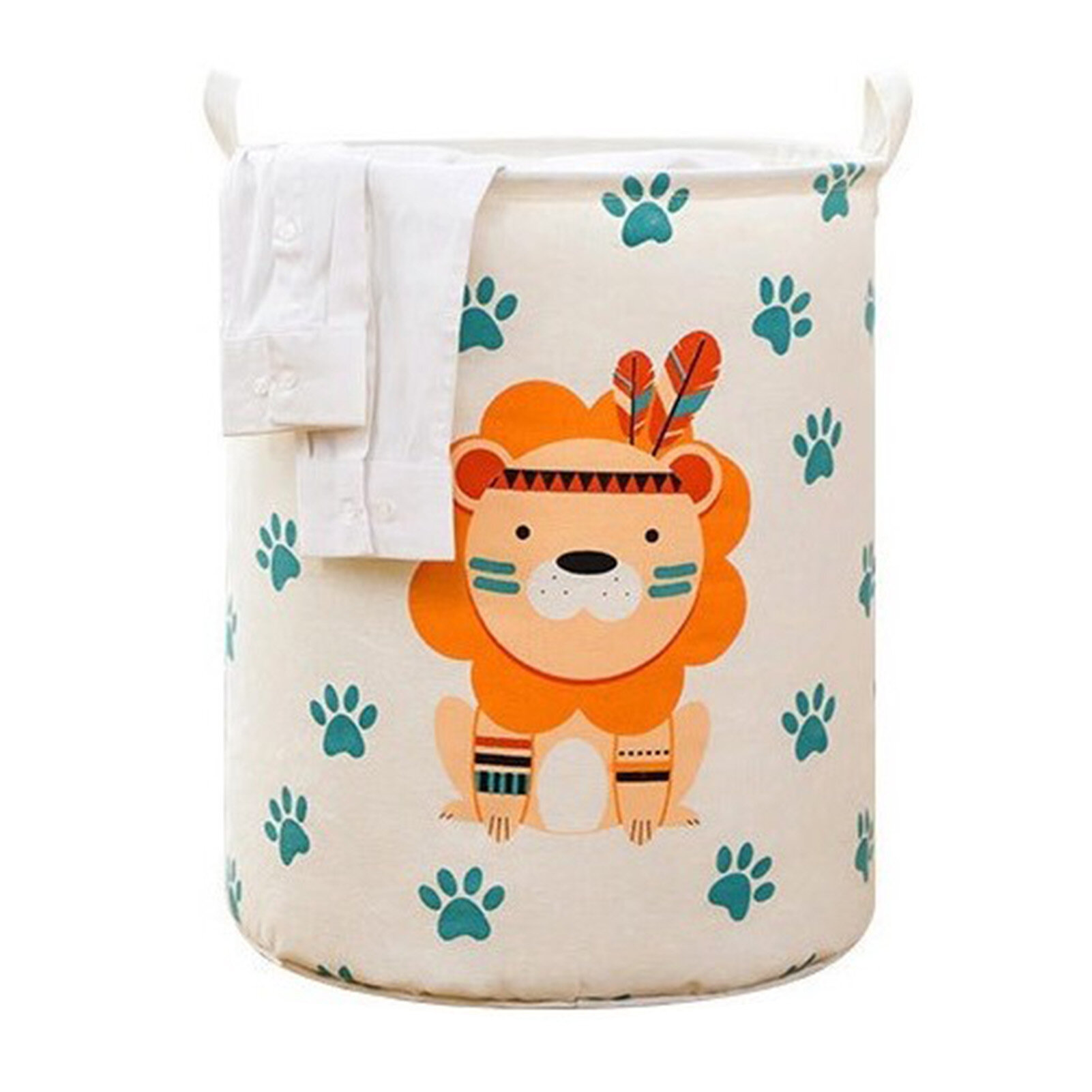 Dirty Laundry Basket Foldable Clothes Toys Sundries Home Toilet Bathroom Storage Bucket Lion 100L
