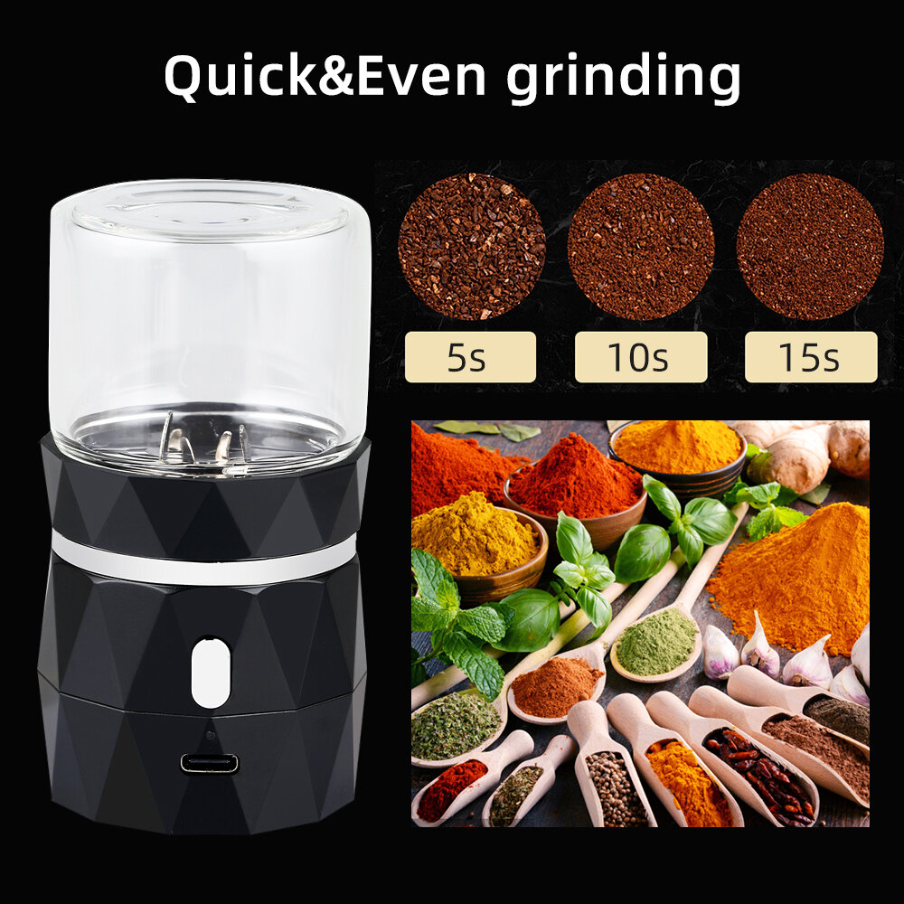 Grinder Home Portable Mini Electric USB 200W High Power 400mAh 16000rpm Speed Pulverizer