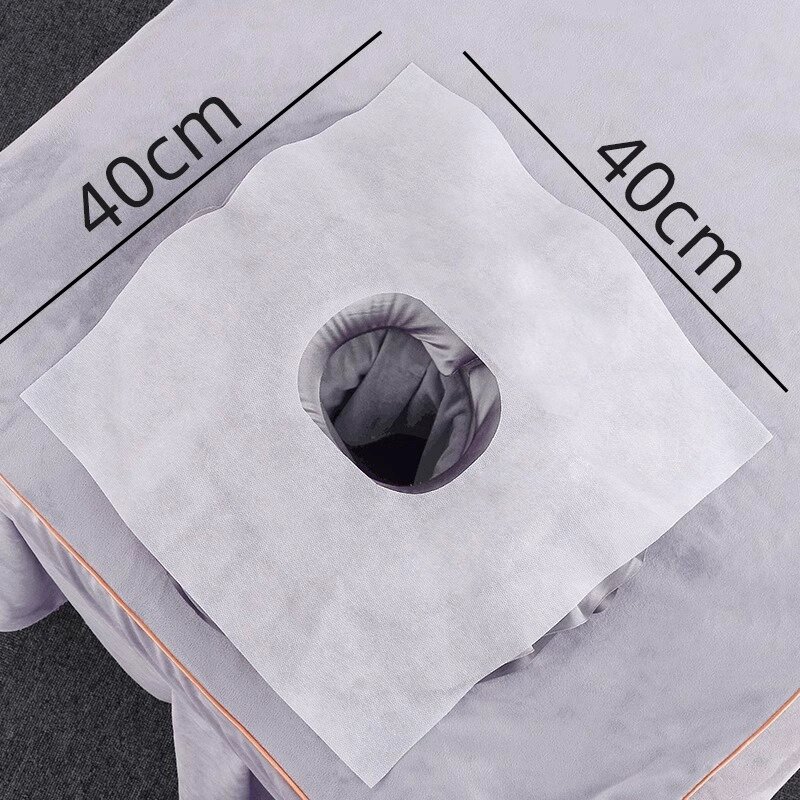 Одноразовый тканевый лист с круглыми отверстиями уплотненный, 40x40 см