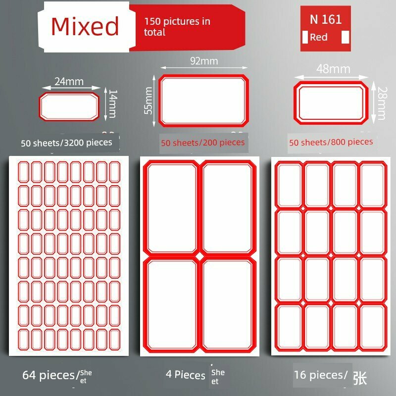 Самоклеящиеся этикетки, стикеры, небольшие этикетки, ценники, этикетки с ручной надписью, водонепроницаемые этикетки,