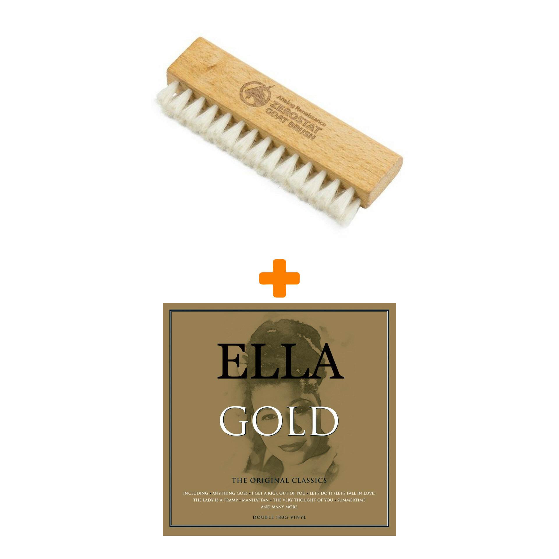Fitzgerald Ella Gold 2LP + Щетка для ухода за LP из козьей шерсти