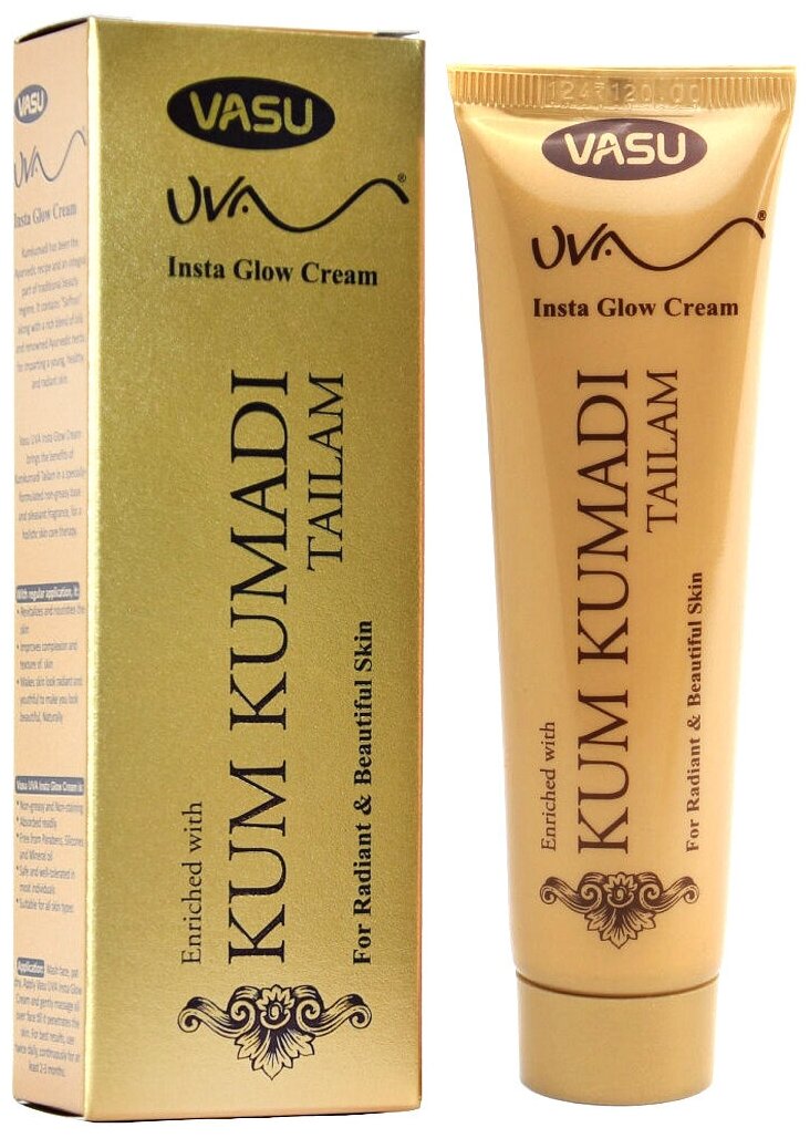 Vasu KUM KUMADI TAILAM Ува Инста Глоу, аюрведический крем для лица с маслом кумкумади / UVA INSTA GLOW Cream / 50 г