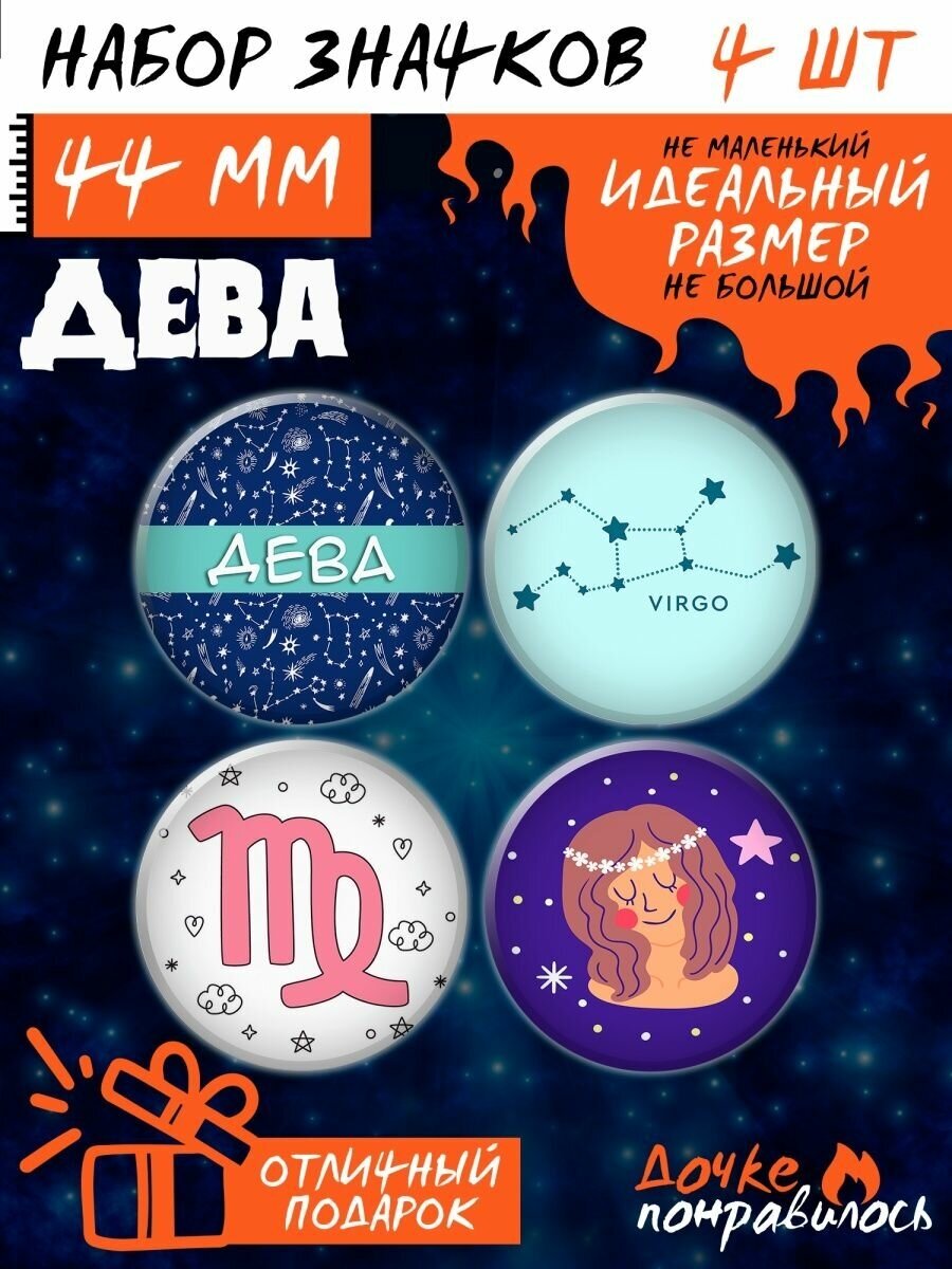 Значки на рюкзак Знаки зодиака набор астрология
