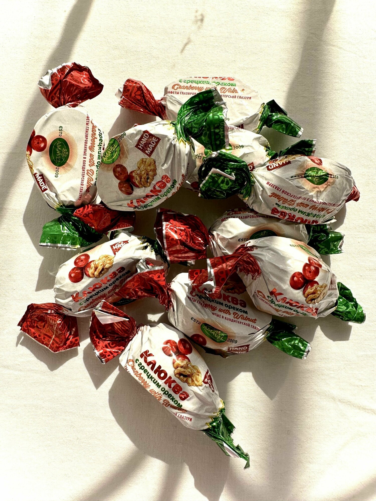 Конфеты/Клюква с грецким орехом/ручная работа/300гр
