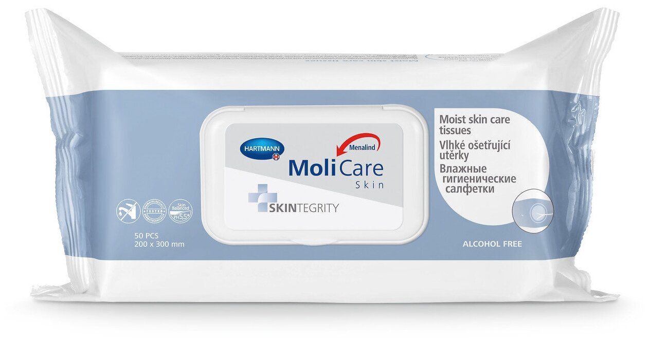 Влажные салфетки Hartmann MoliCare Skin гигиенические — купить в ...