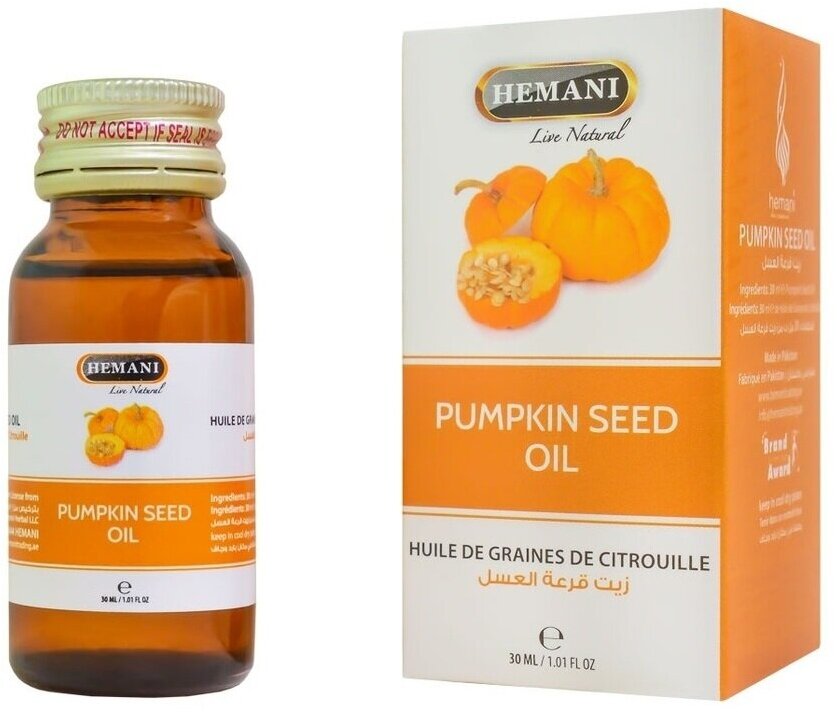 PUMPKIN SEED OIL, Hemani (Масло тыквенной семечки, Хемани), 30 мл.