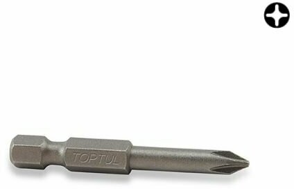Бита для шуруповерта 1/4" 50мм PH1 крестовая профессиональная FSIA0801 TOPTUL (1 штука)