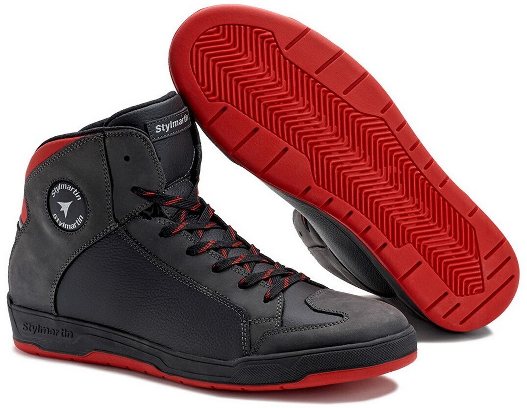 STYLMARTIN Мотокеды DOUBLE WP BLACK-RED, цвет Черный/Красный, Размер 44
