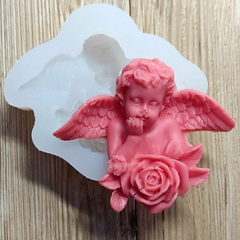 Молд силиконовый Brilliant Mold. Форма Ангел с розой