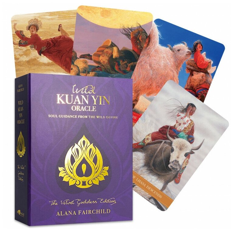 Карты Оракул Дикого Куан Инь (Вельветовая версия) / Wild Kuan Yin Oracle (Velvet edition) - Blue Angel