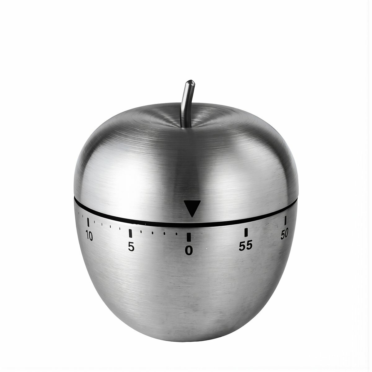 Механический таймер в форме яблока из нержавеющей стали, не требует батареек, для кухни выпечки учебы измерения времени до 60 минут, Механический таймер в форме яблока