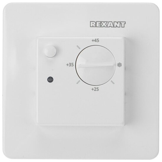 Терморегулятор Rexant RX-308U механический белый (совместим с Schneider Unica)