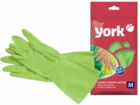 YORK Перчатки резиновые Алоэ, M