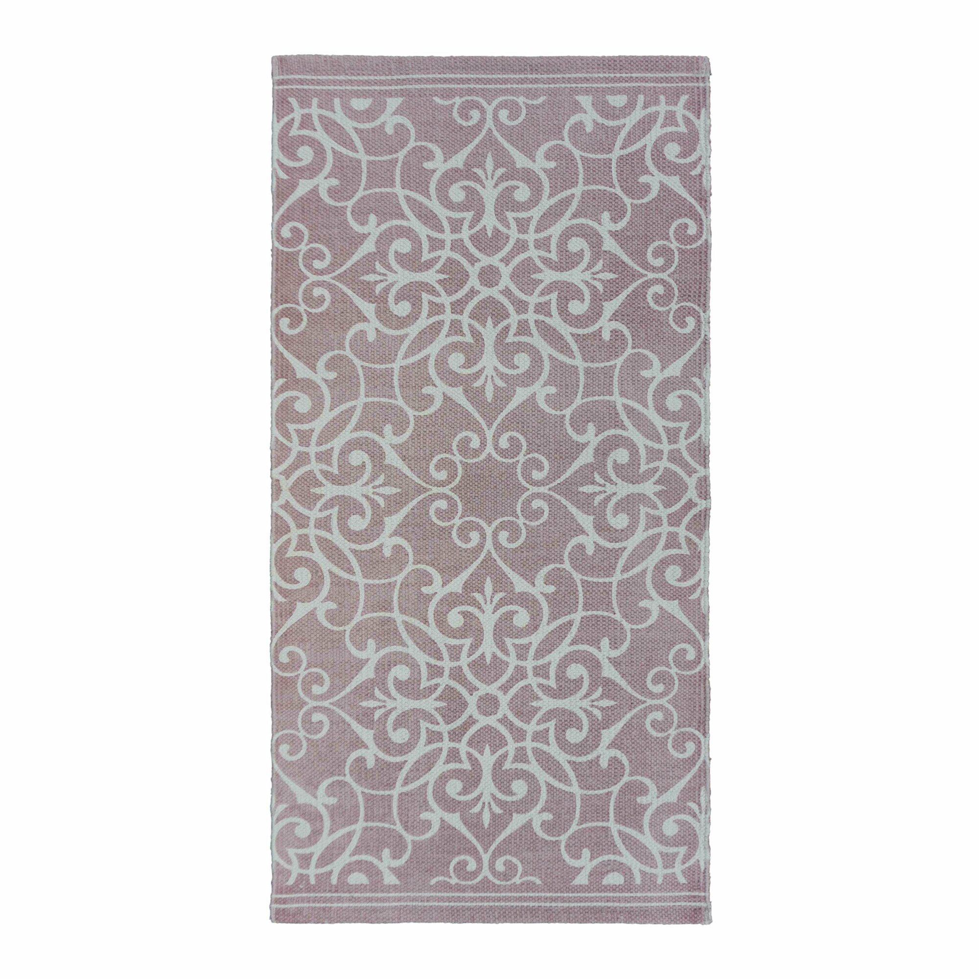 Коврик декоративный хлопок Inspire Lesia 60х120 см цвет розовый
