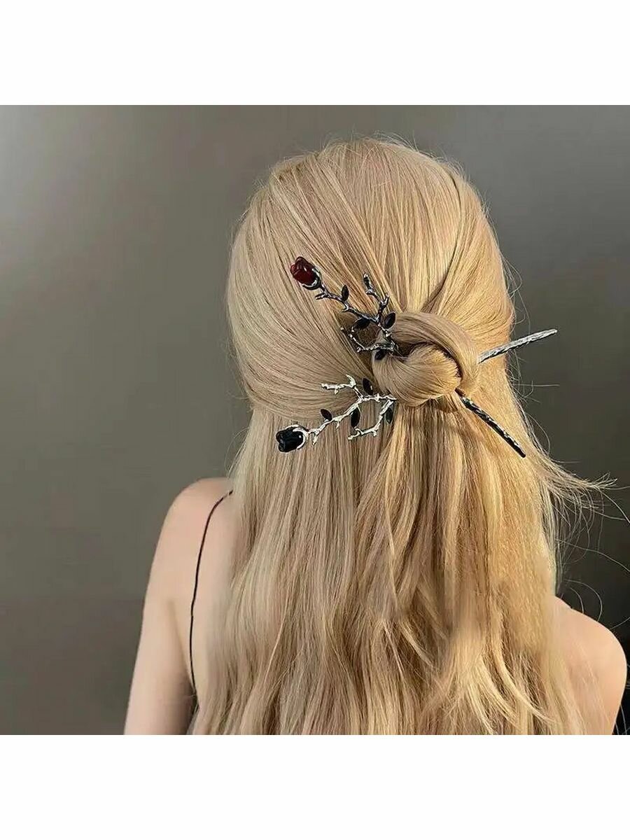 Китайская Красная Роза палочка для волос