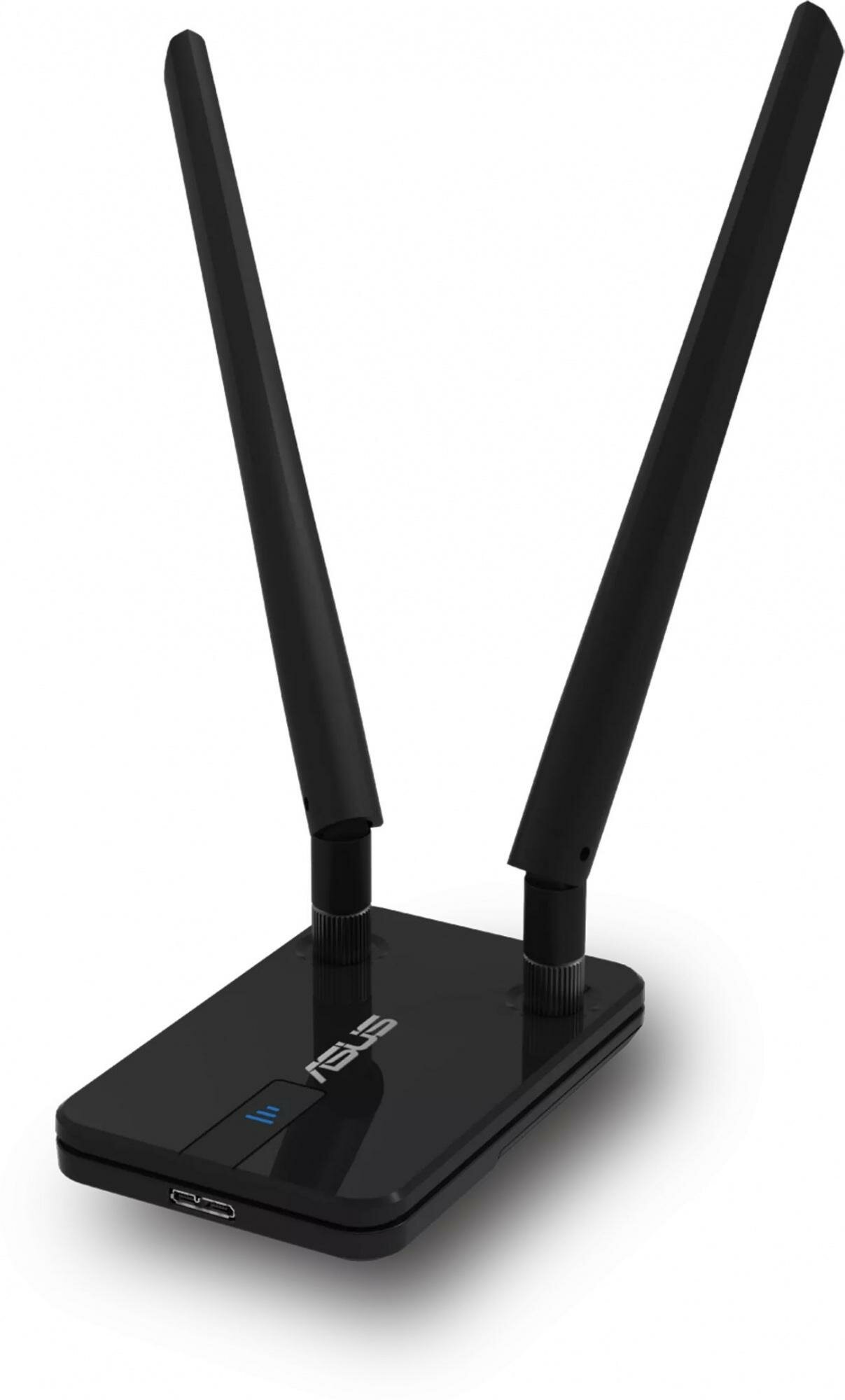 Сетевой адаптер WiFi ASUS USB-AC58 AC1300 USB 3.0, черный