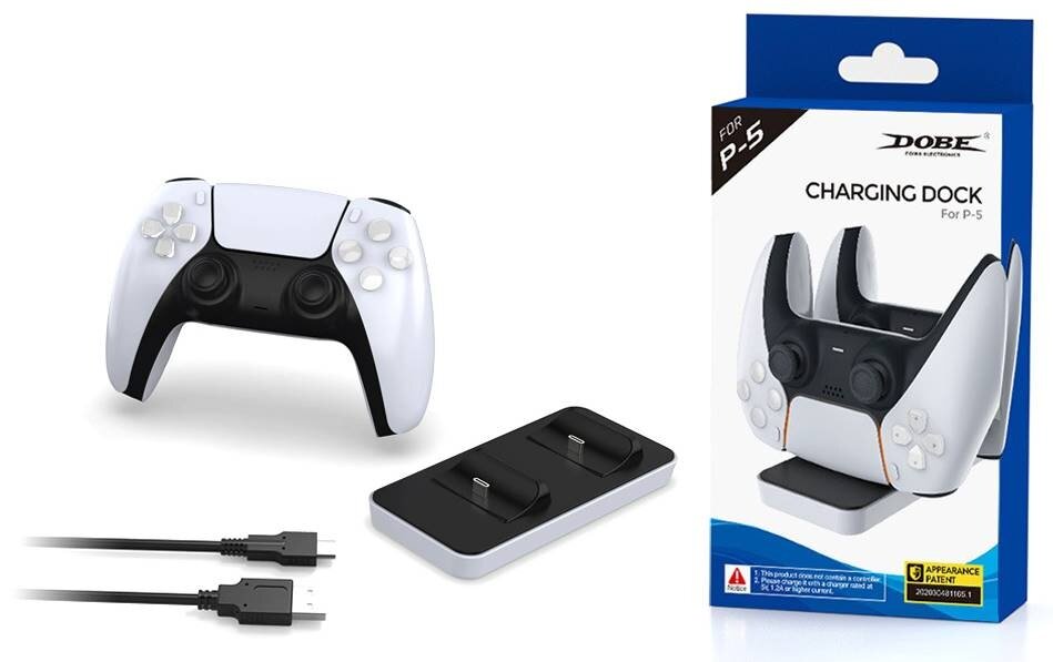 Зарядная станция для 2х геймпадов PlayStation 5 (PS5) (Dobe TP5-0591)