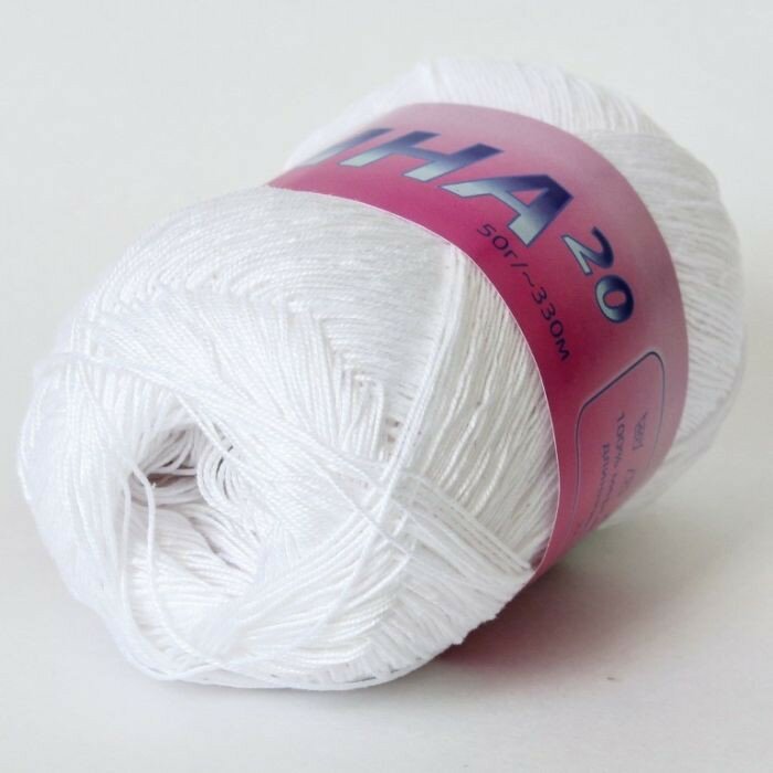 Пряжа Seam ANNA 20 582 белый (5 мотков)