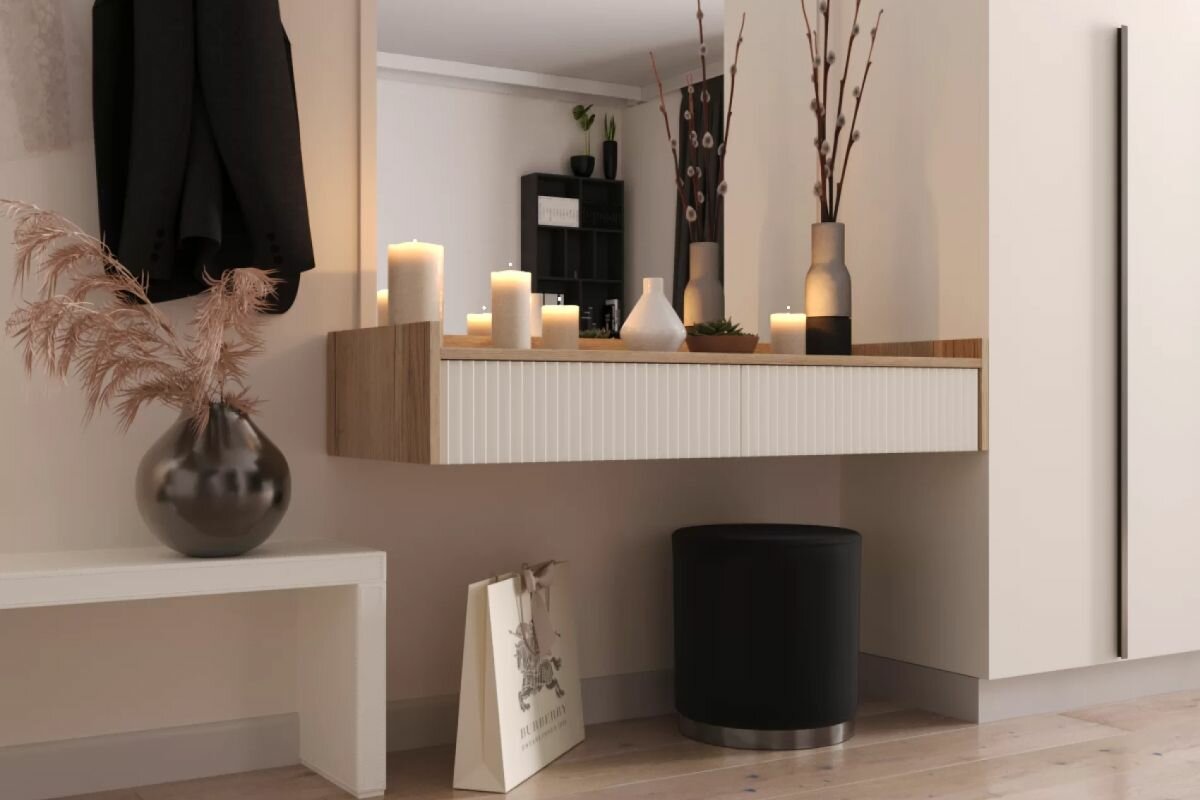 Тумба подвесная Салерно 2.1 Белый для документов для книг для одежды 120*22*35