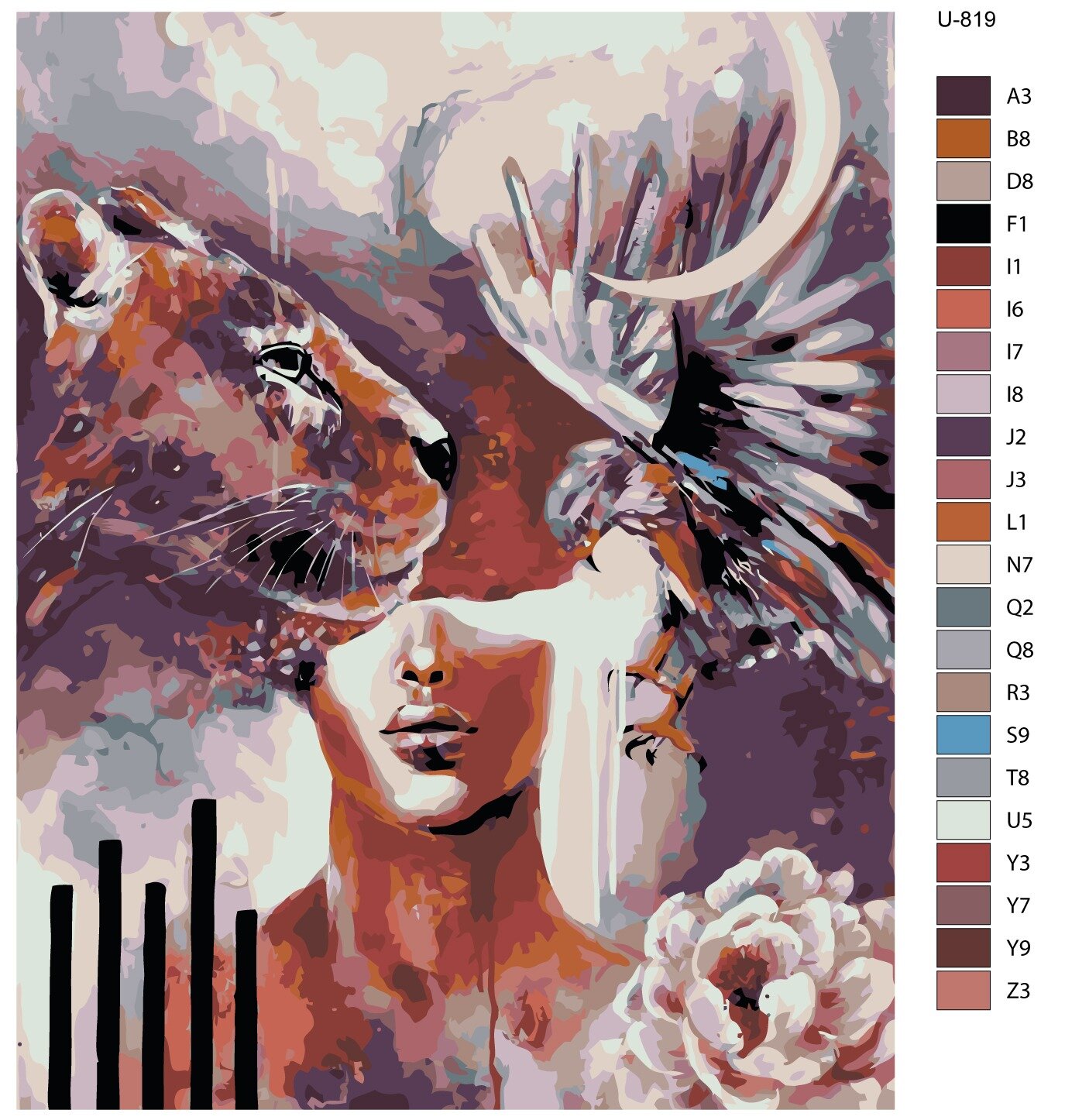 Картина по номерам BRUSHES-PAINTS "Дмитра Милан" U-819 70x90 см