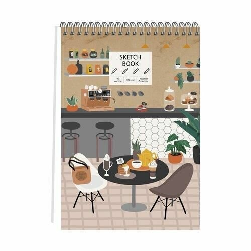 Listoff Скетчпад "Coffee time", А4, евроспираль, 40 листов