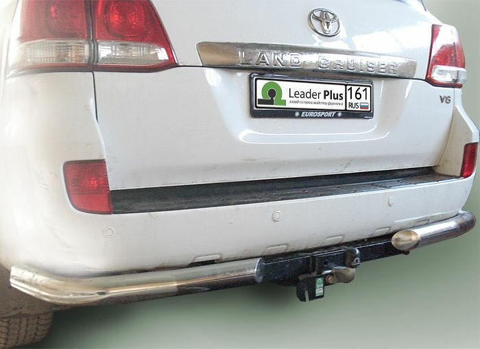 Фаркоп(прицепное) Лидер-Плюс для TOYOTA LAND CRUISER 200 2007-2021, LEXUS LX 2007-2021 (паспорт и сертификат в комплекте)(без электрики)T110-F