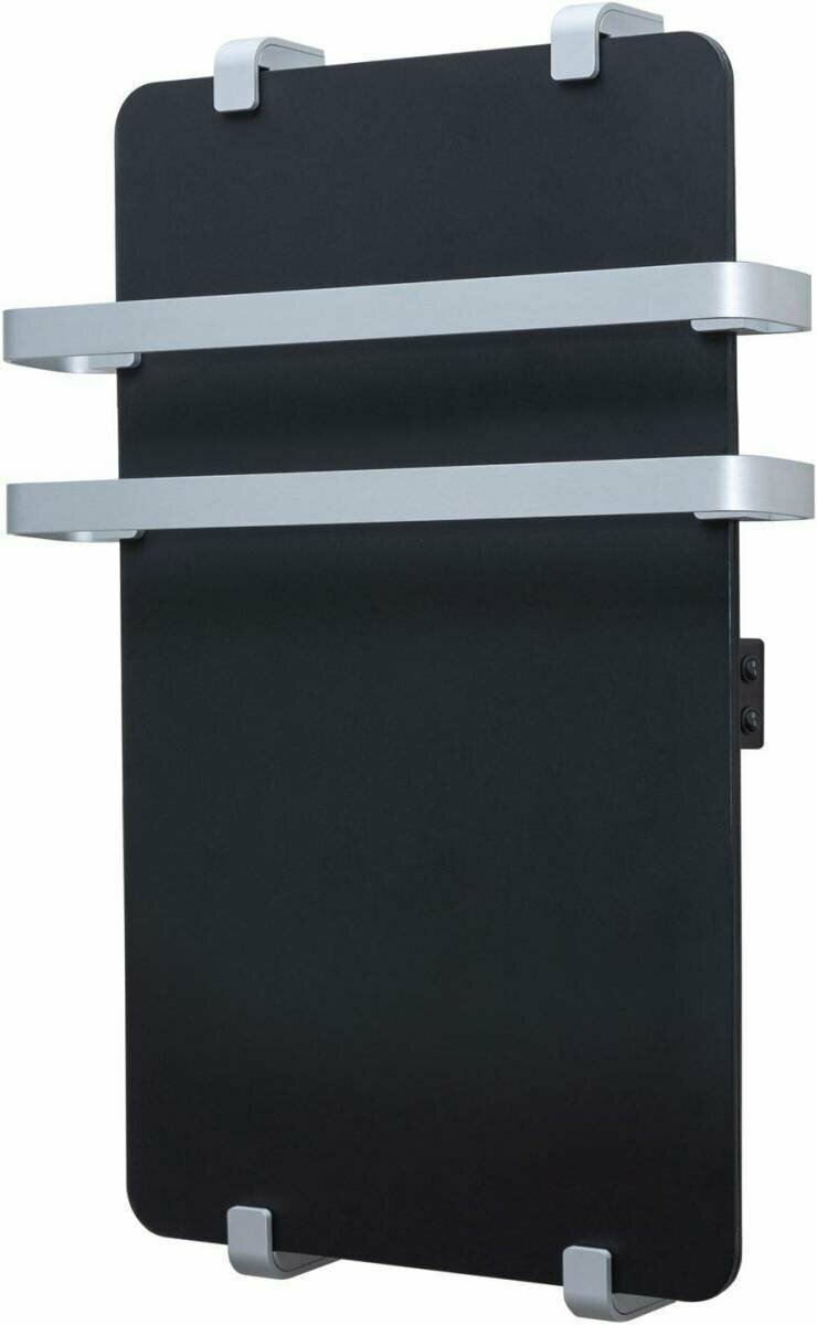 Полотенцесушитель электрический Allen Brau Infinity 100x44 с рейлингом 2.0 и креплением, серебро браш