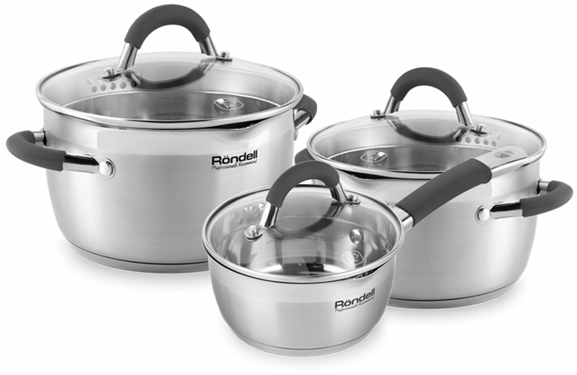 Набор посуды Rondell Flamm RDS-341, 6 предметов, стальной